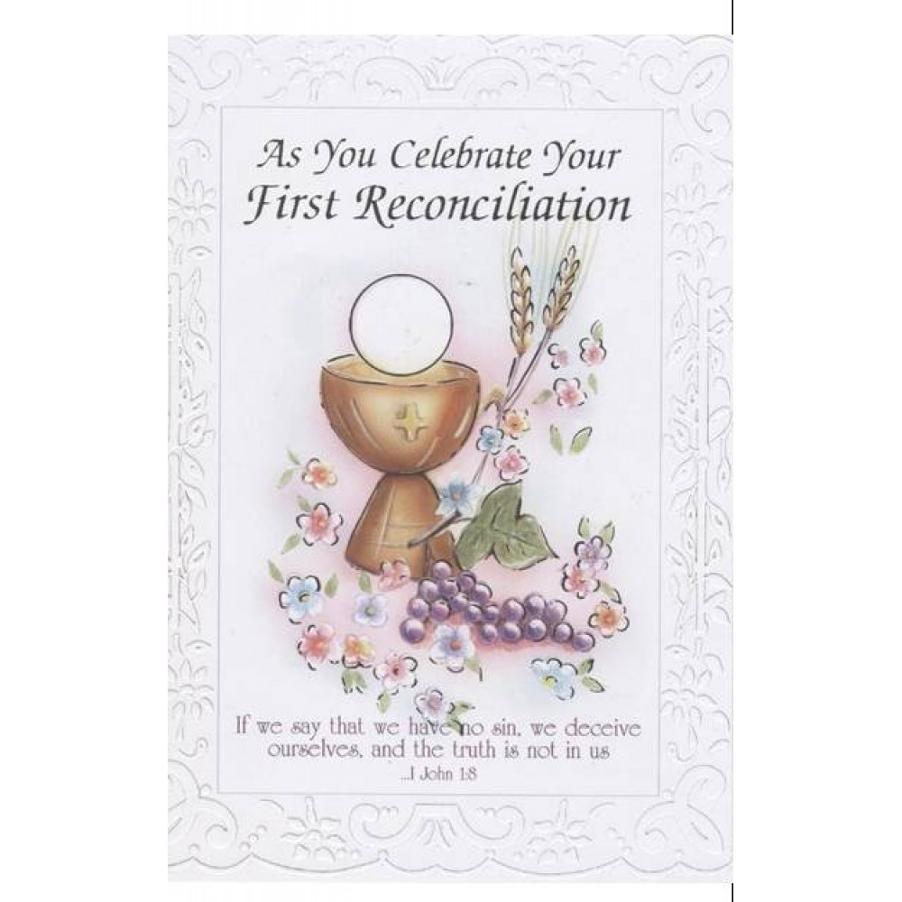 A Beautiful Reconciliation Card from our range of Holy Communion Cards