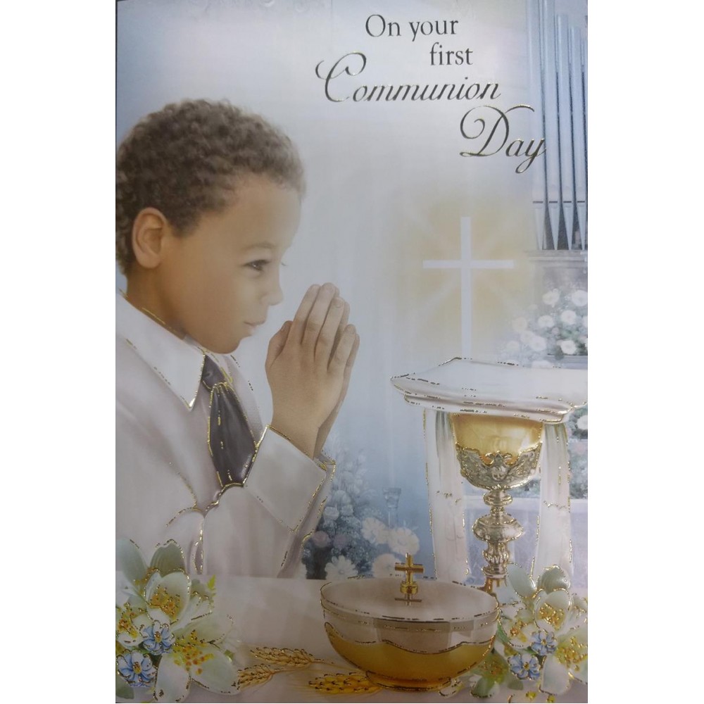 A Beautiful Communion Card Boy from our range of Holy Communion Cards
