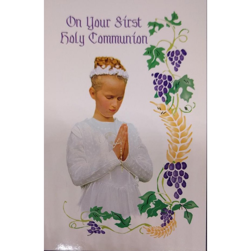A Wonderful Communion Card Girl from our range of Holy Communion Cards