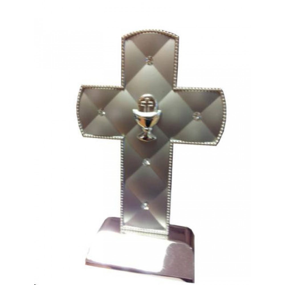 A Popular Free Standing Silver studded Cross with Communion motif from ...