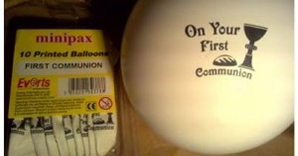 An Amazing 10 - 8' inch White First Holy Communion Balloons from our ...