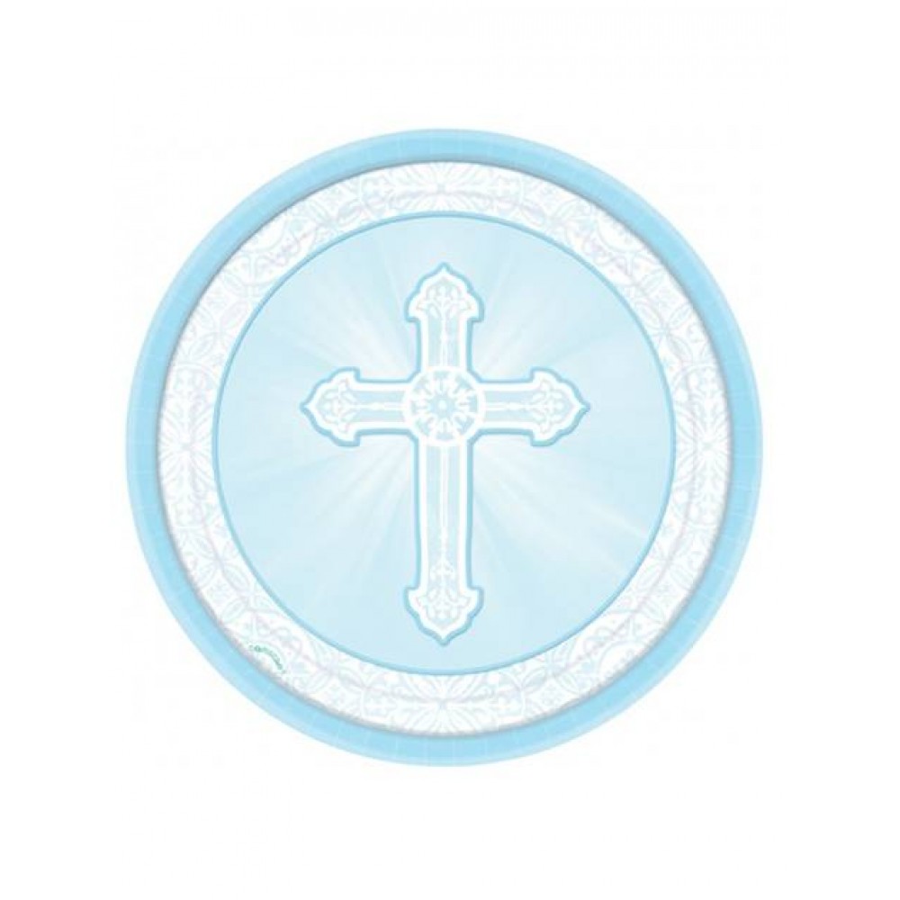 A Wonderful 8 - 9' inch Blue Communion Paper Plates from our range of ...