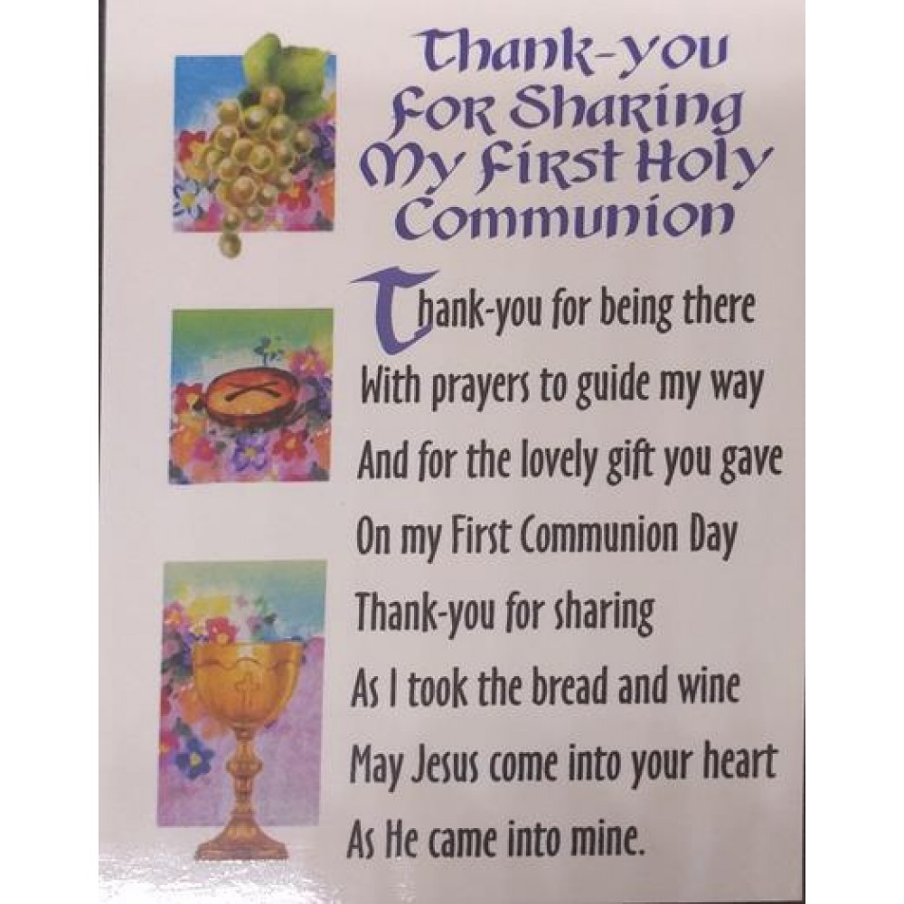 A Wonderful 10 x First Holy Communion "Thank You Cards" with envelopes ...
